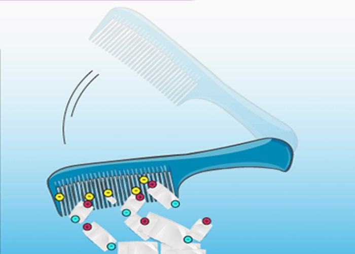 what would happen if you rub the plastic comb on your dry hair and then ...